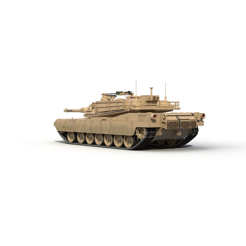m1 abrams 2 rigged 3d model