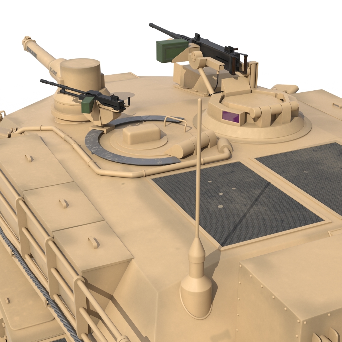 m1 abrams 2 rigged 3d model