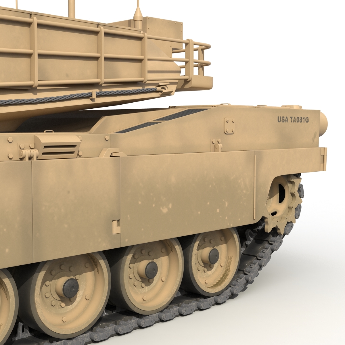 m1 abrams 2 rigged 3d model