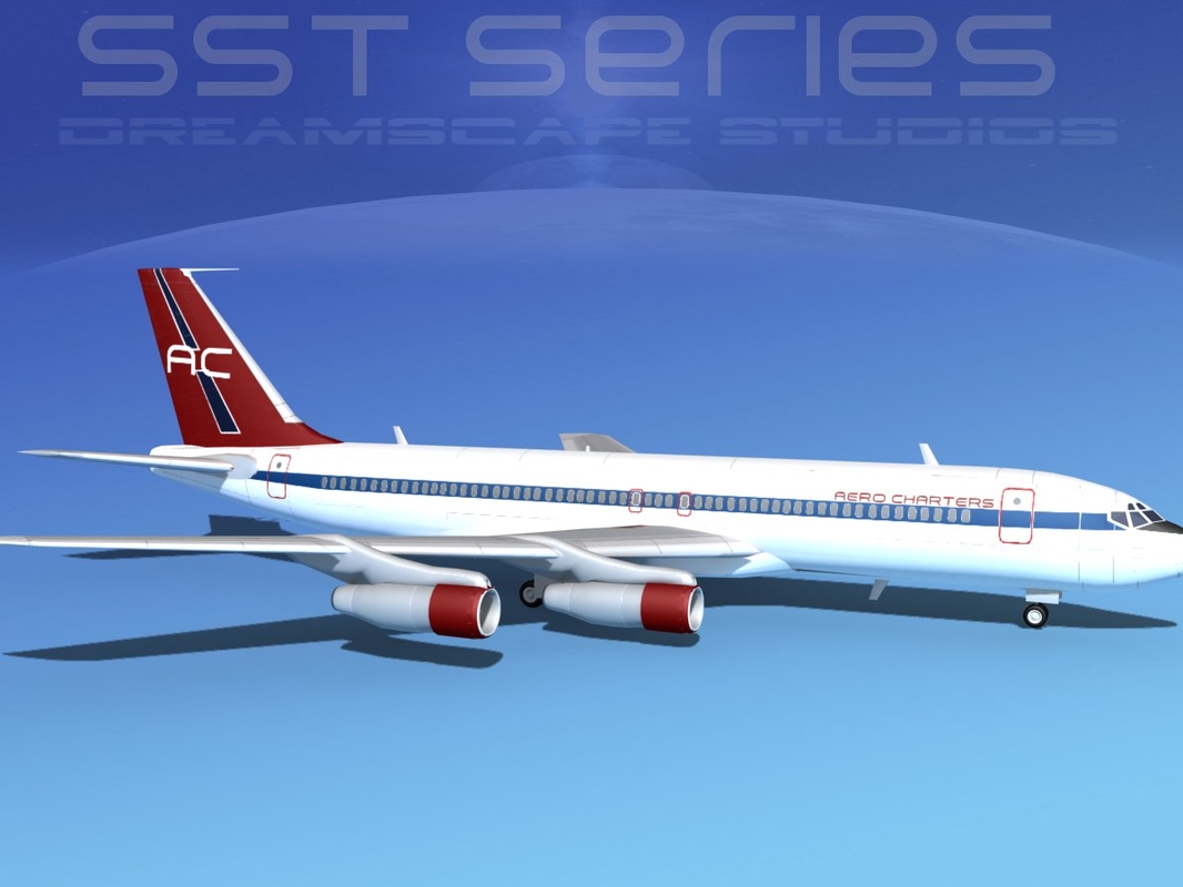 707-320 boeing 707 3d model