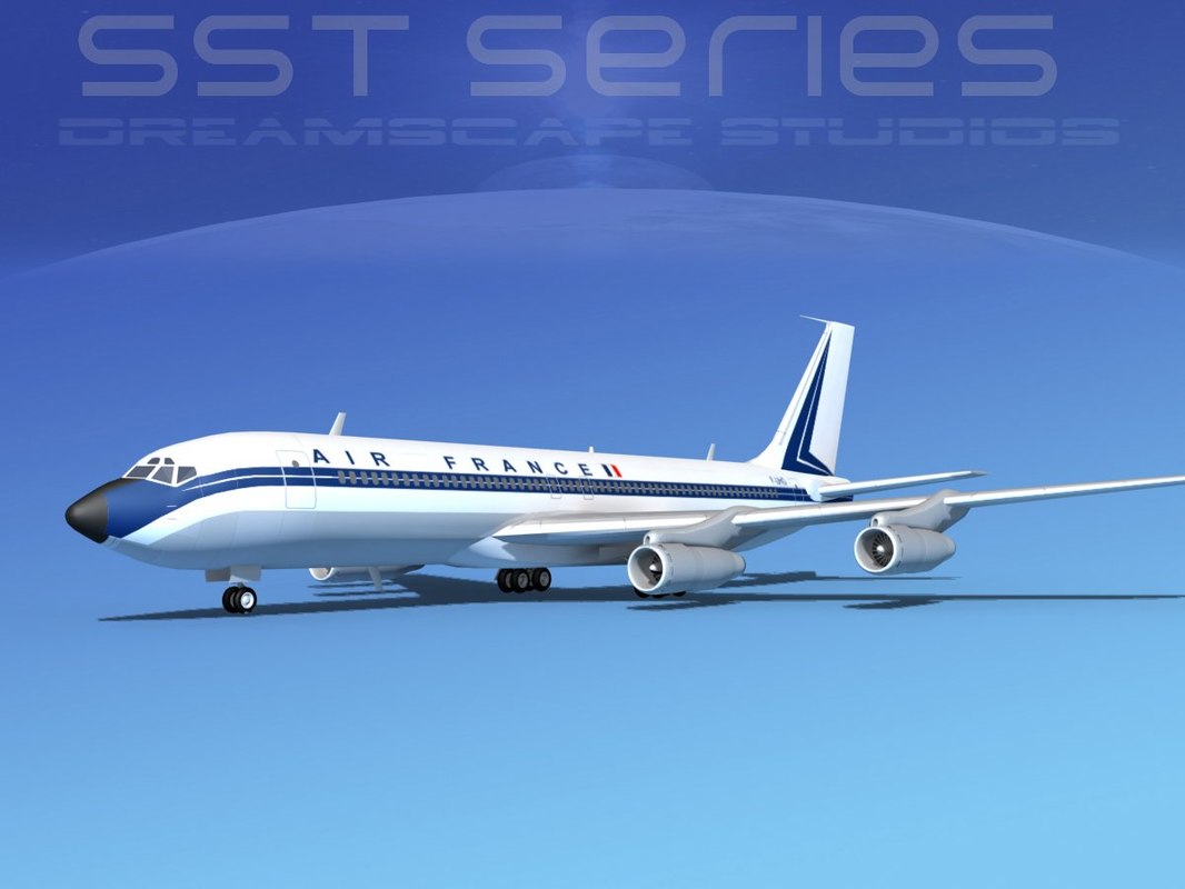 3d model of 707-320 boeing 707