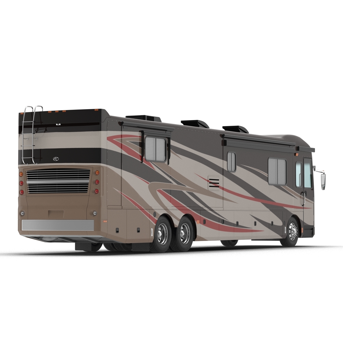 rigged motorhomes 3d model
