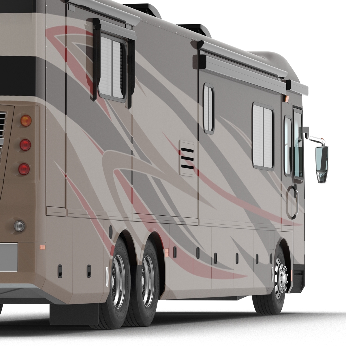 rigged motorhomes 3d model