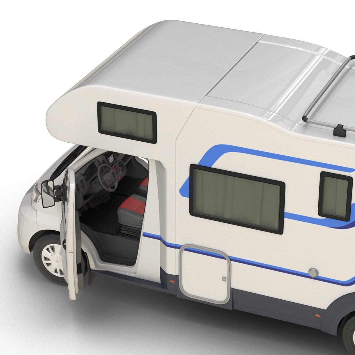 rigged motorhomes 3d model