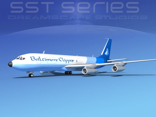 3D модель Boeing 707-320 SS Clipper Air Cargo - TurboSquid 1031660