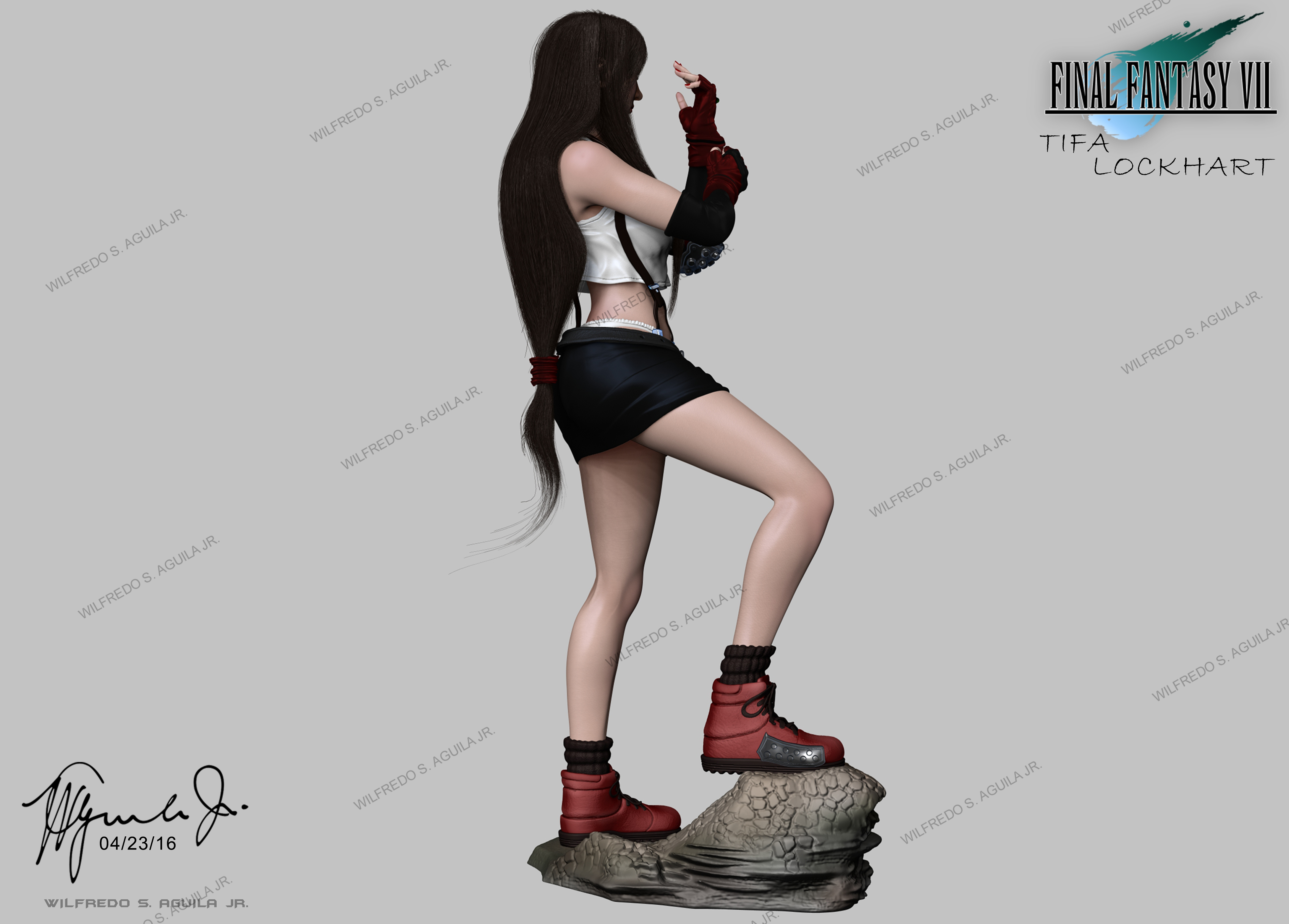 3d final fantasy 7 tifa model