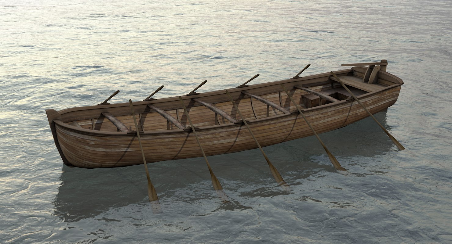 historic longboat 3d 3ds