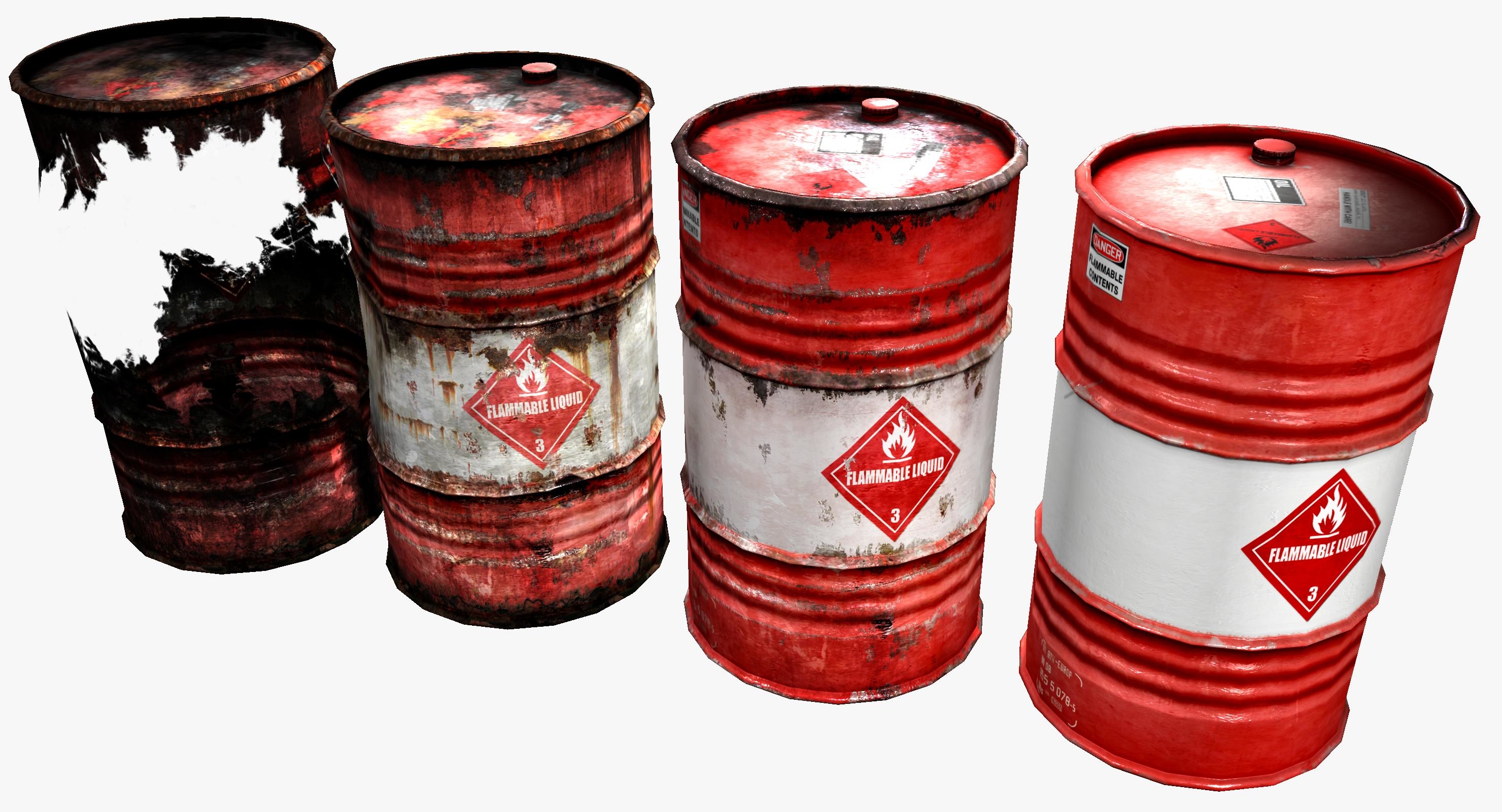 explosive barrel - 3d obj