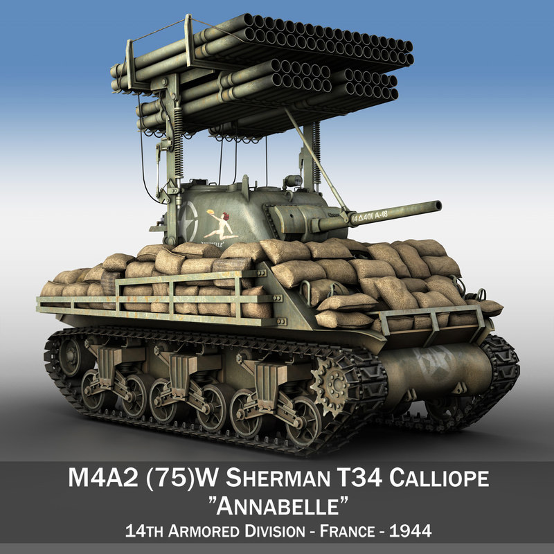 3d model of m4a3 calliope annabell m4