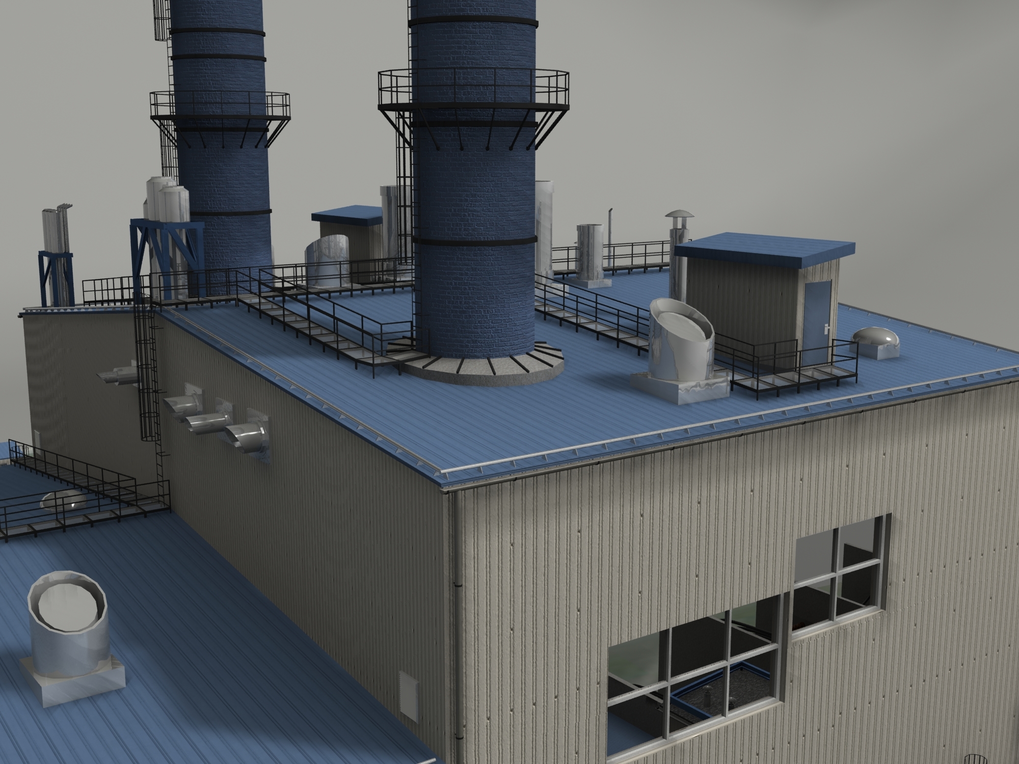 3d model of thermal power plant