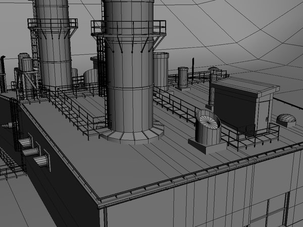 3d model of thermal power plant