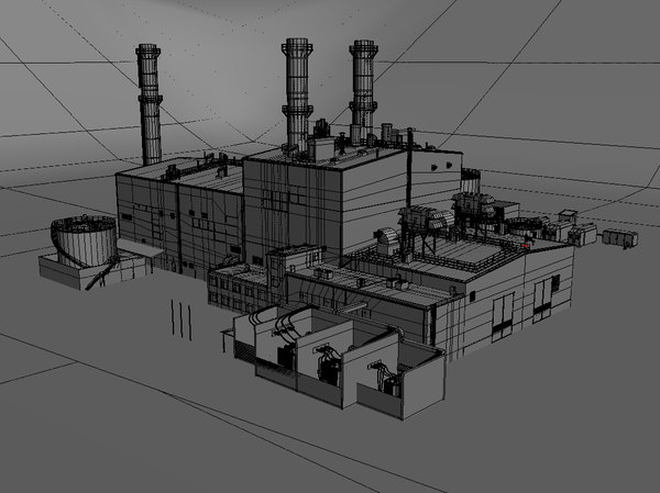 3d model of thermal power plant