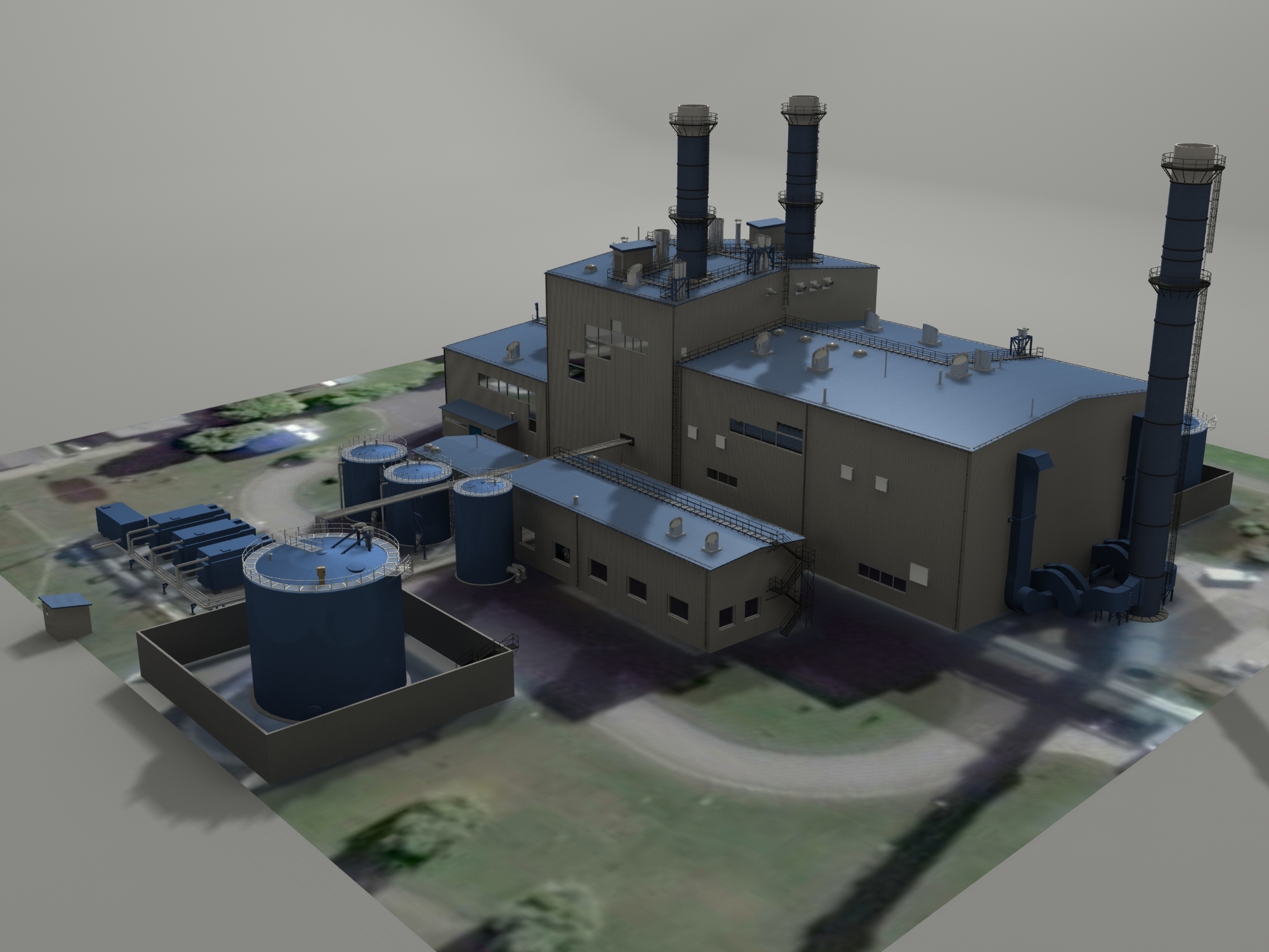 3d model of thermal power plant