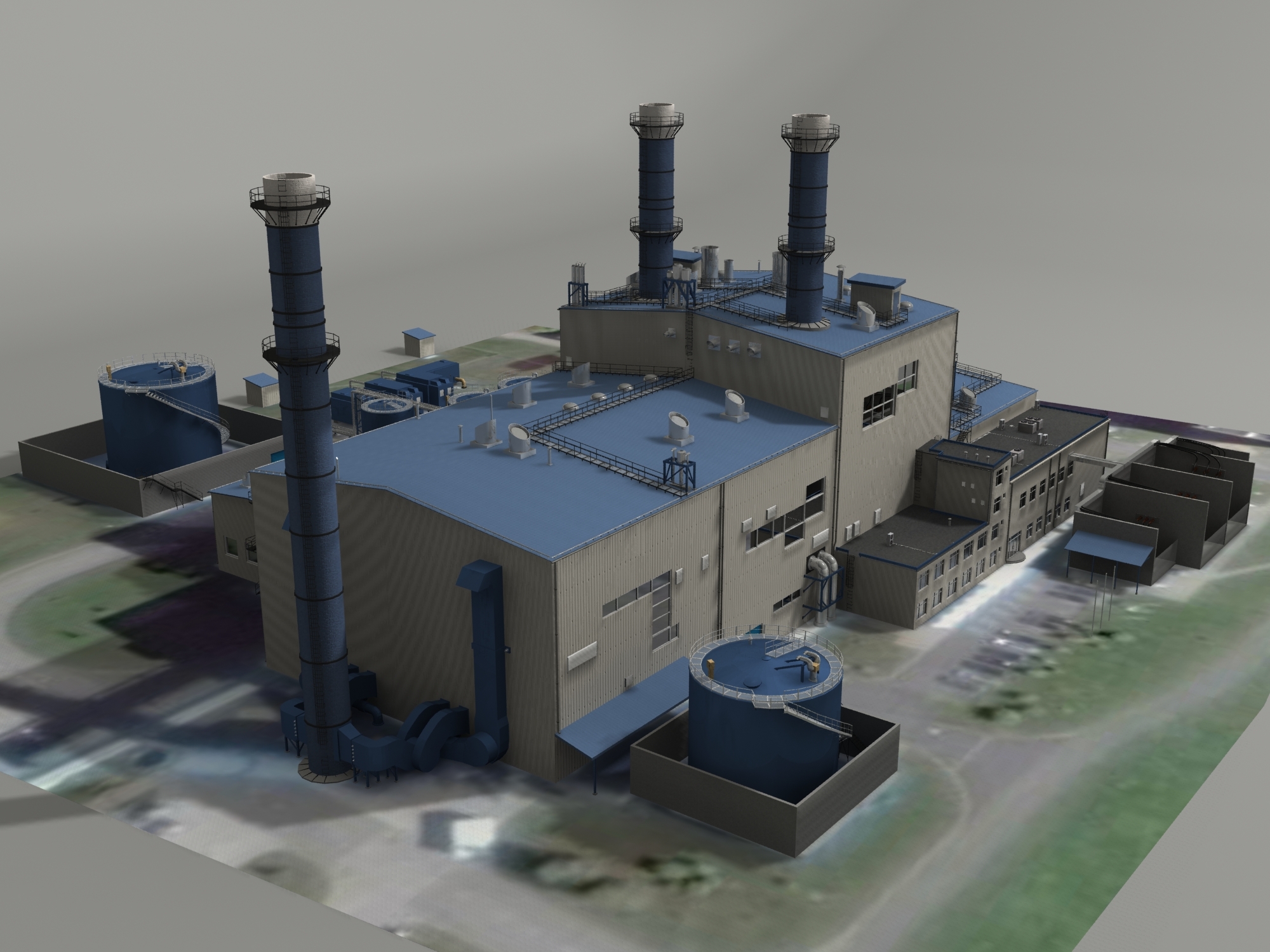 3d model of thermal power plant