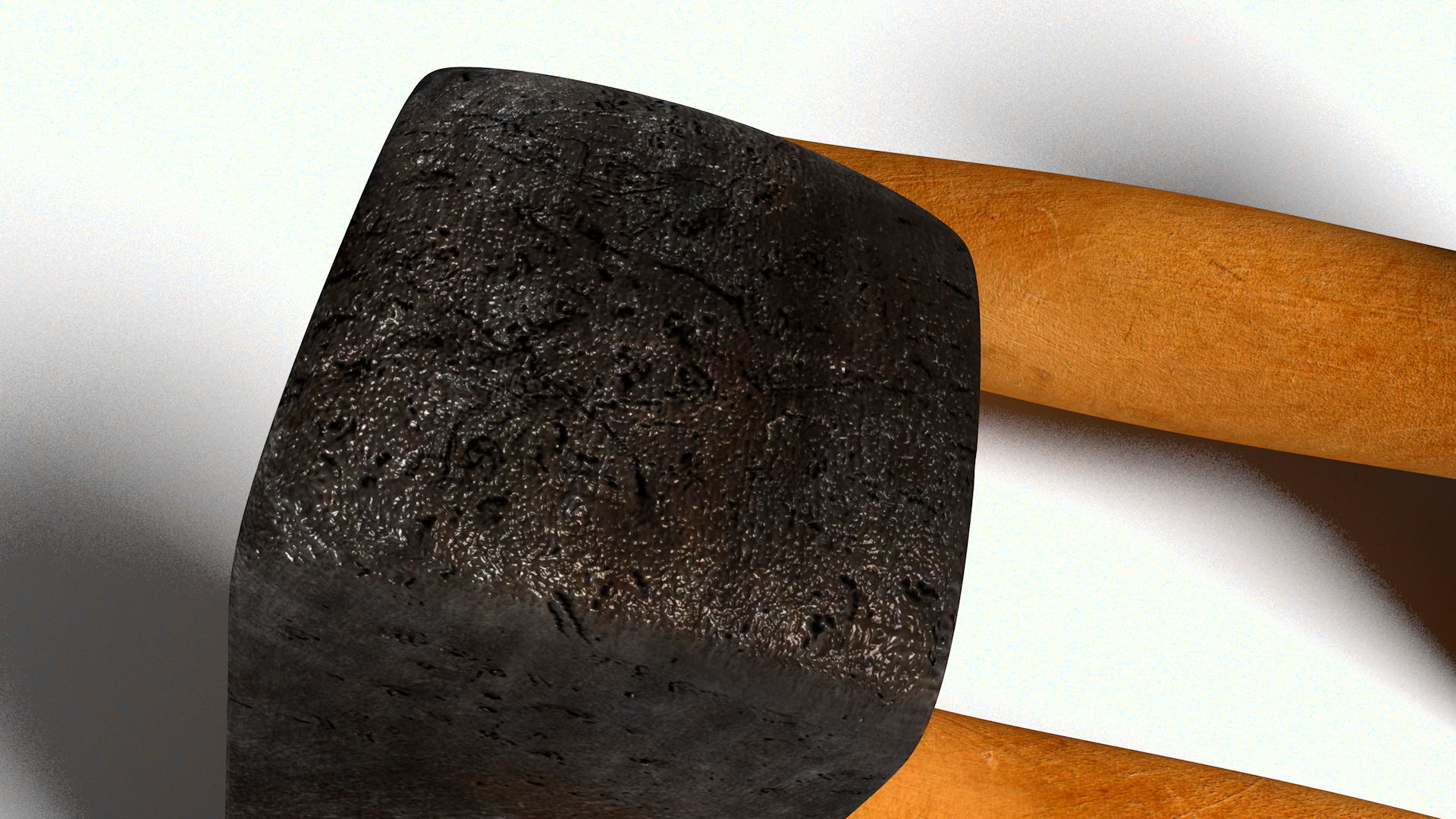 3d worn scratched hammer