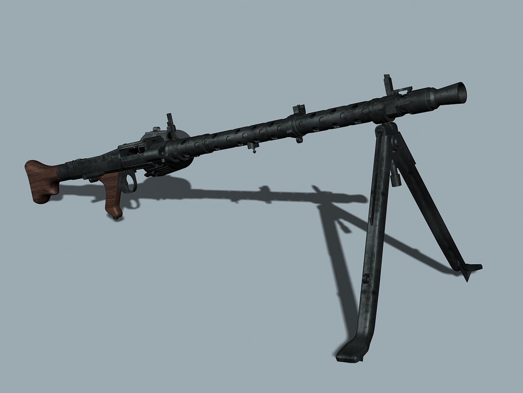 wwii german mg34 3d model