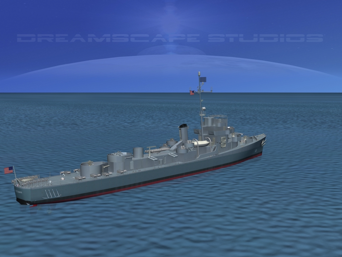 DE-69 USS Blessman Buckley级驱逐舰护航3D模型 - TurboSquid 1032866