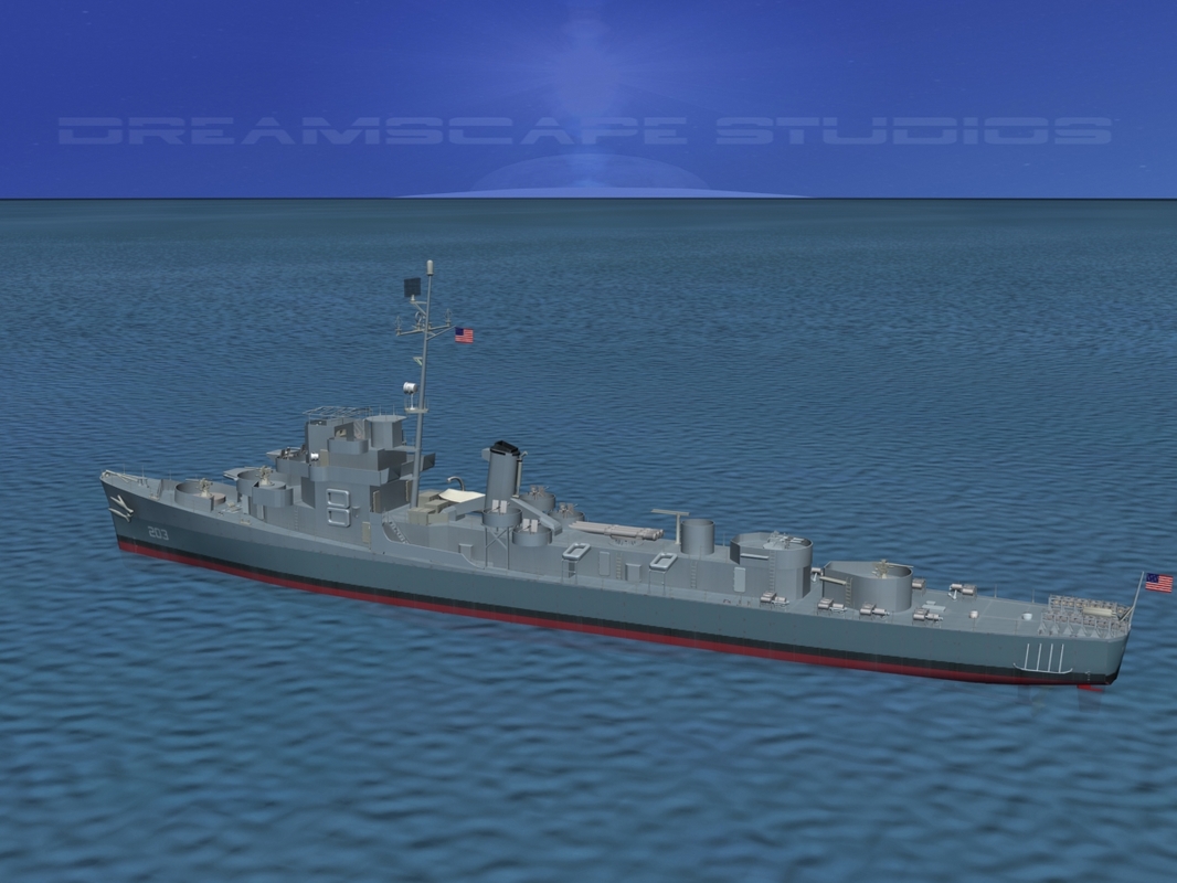 modelo 3d DE-203 USS Thomason Buckley Class Destroyer Escort ...
