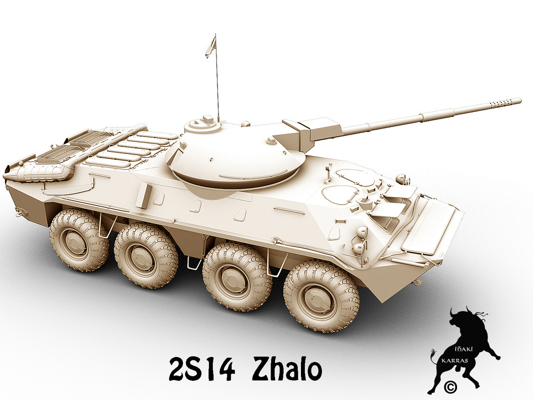 2s14 destroyer 3d model