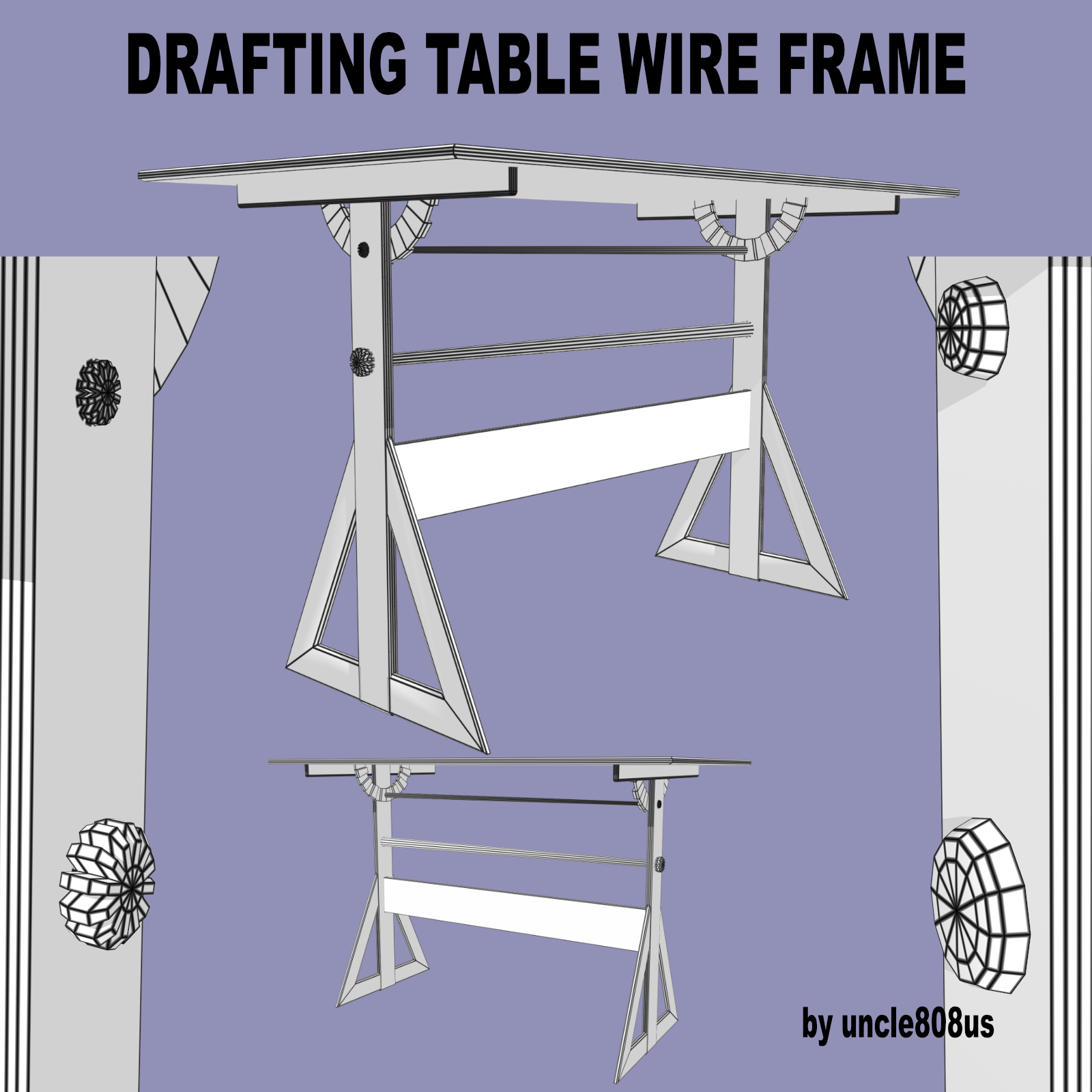 drafting table 3d model
