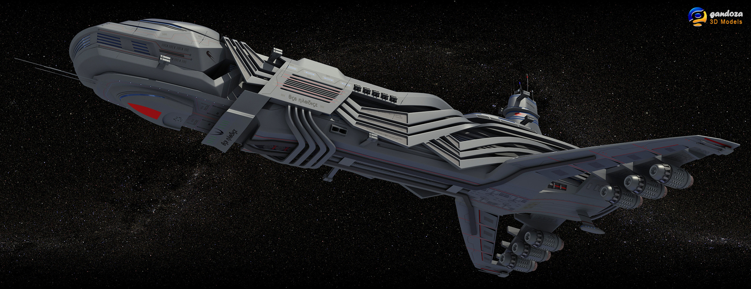 spaceship mothership 3d model