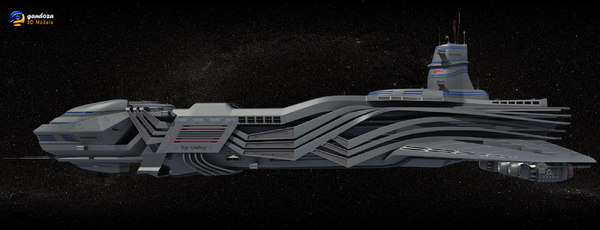 spaceship mothership 3d model