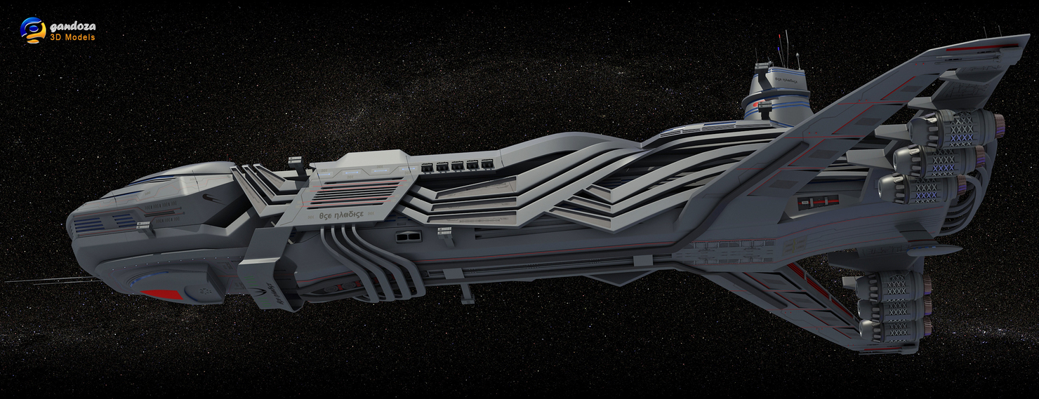 spaceship mothership 3d model