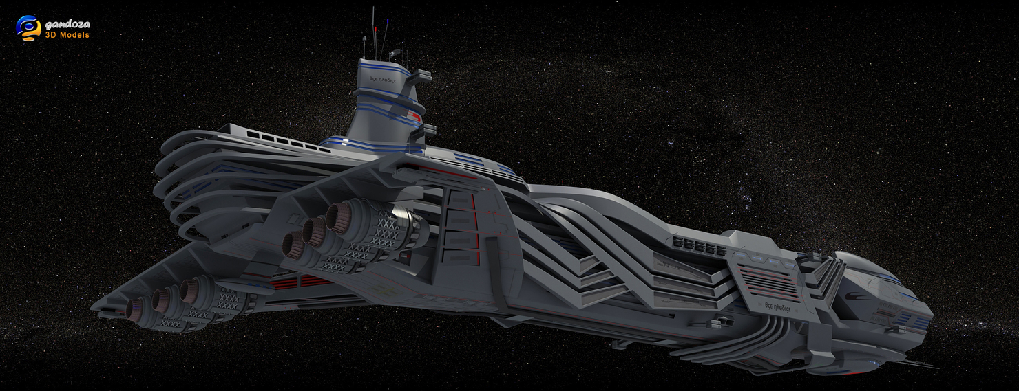 spaceship mothership 3d model