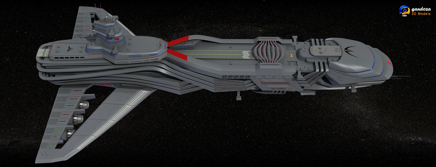 spaceship mothership 3d model