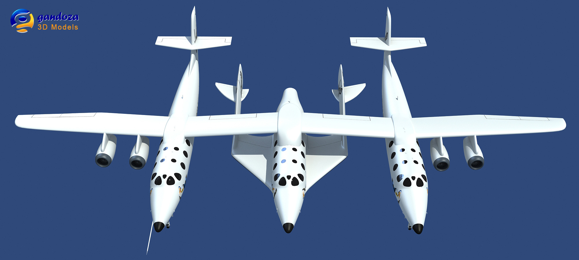 scaled composites white knight 3d model