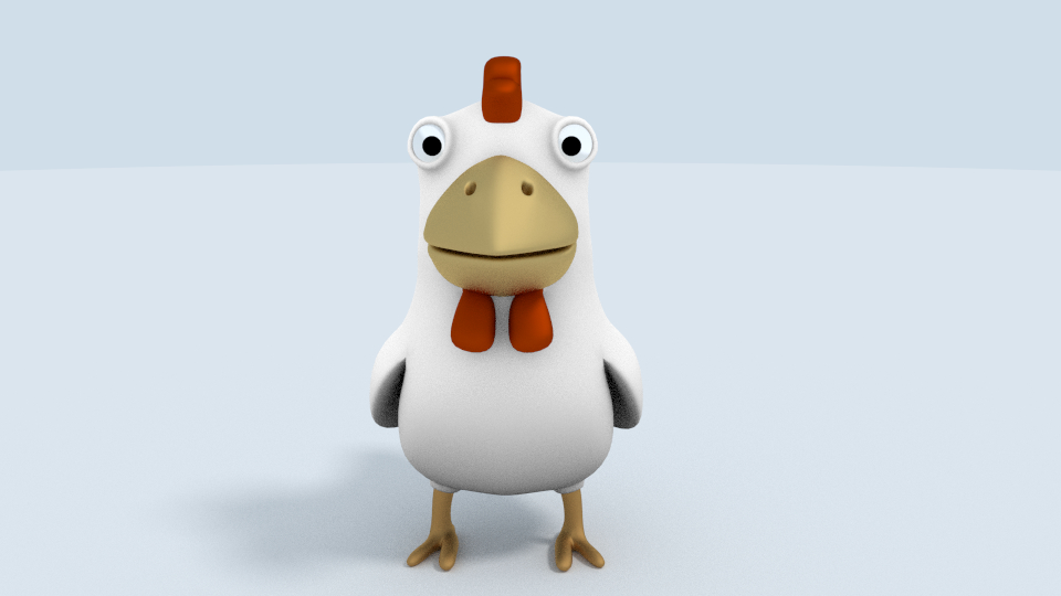3d cartoon hen