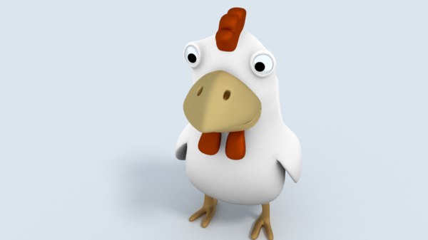 3d cartoon hen