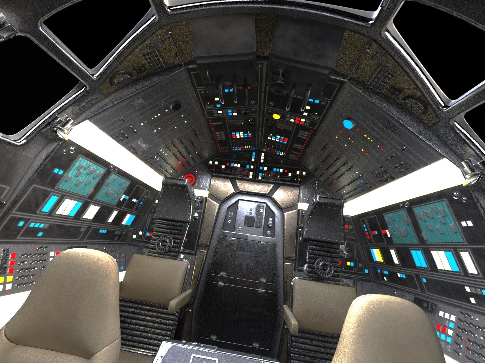 3d model falcon interior