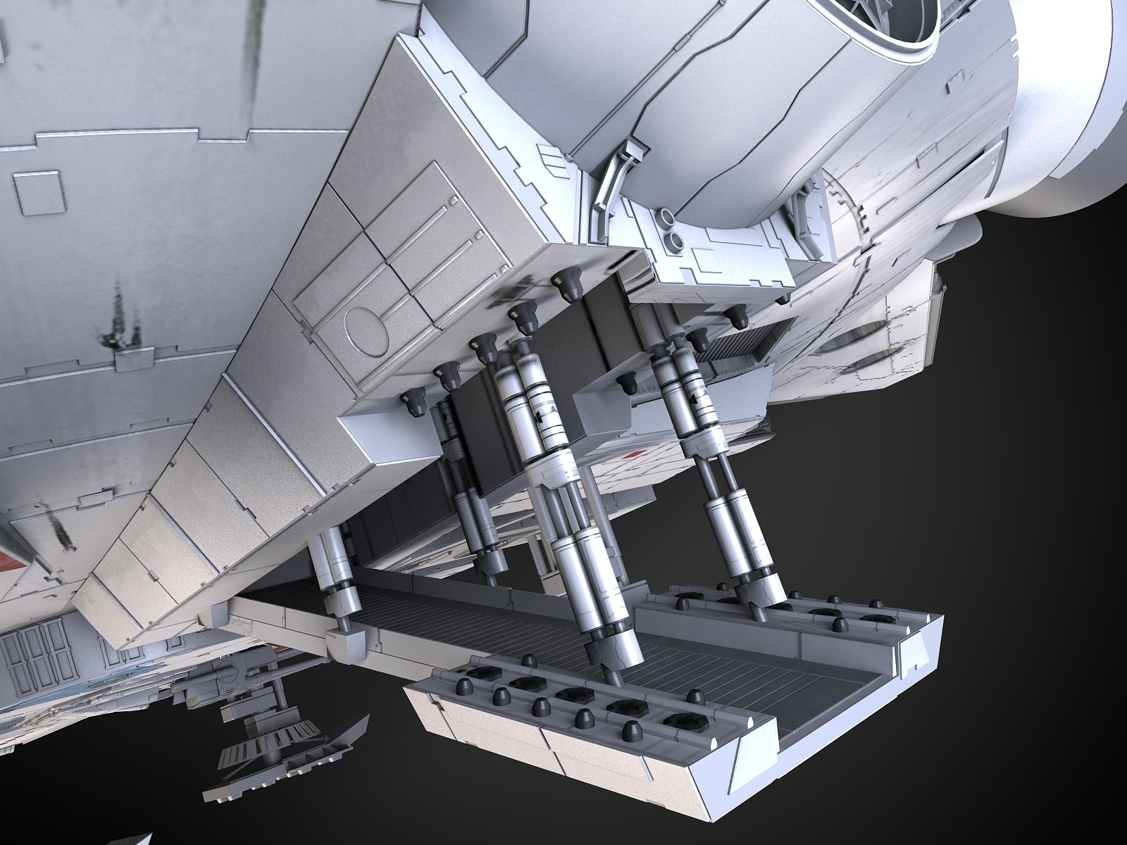 3d model falcon interior