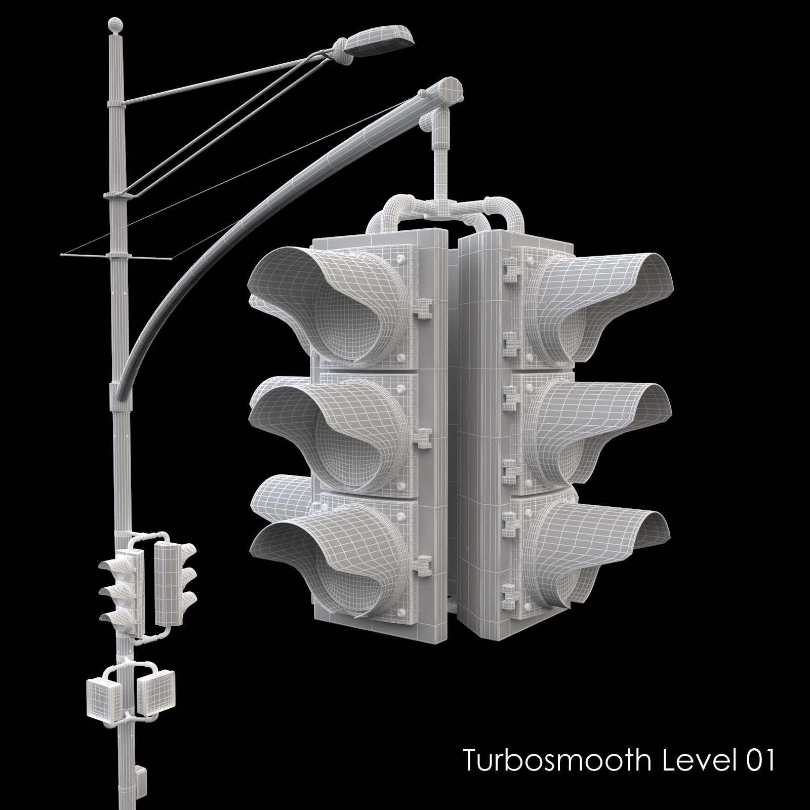3d model traffic light