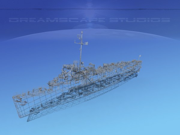 3d depth 3 evarts class destroyer model