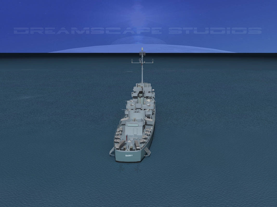 3d depth 3 evarts class destroyer model