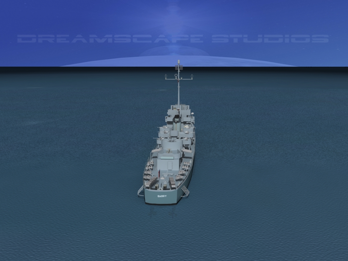 3d depth 3 evarts class destroyer model