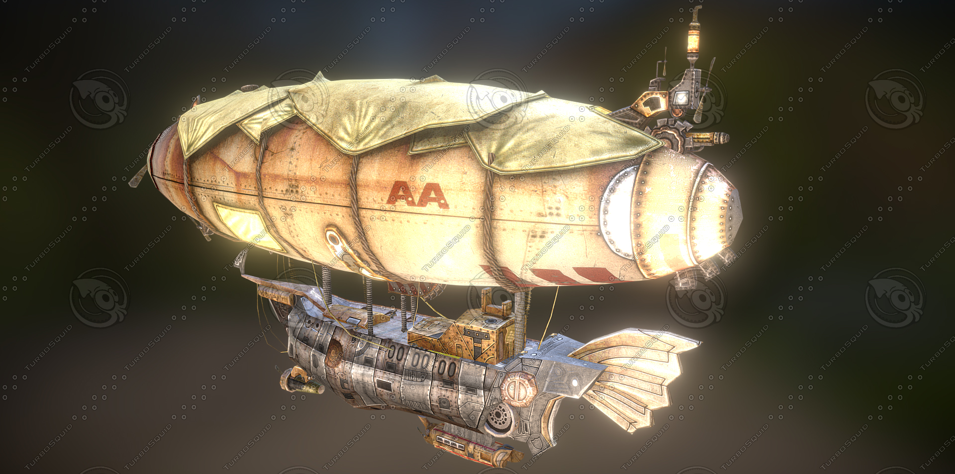 3d model steampunk zeppelin