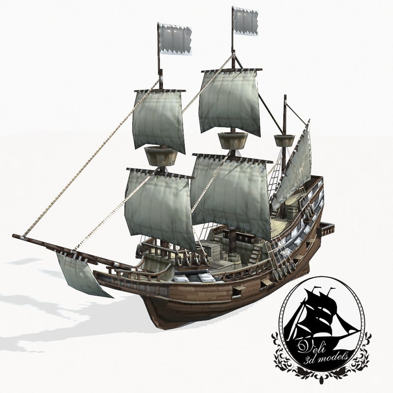 medieval galleon 3ds