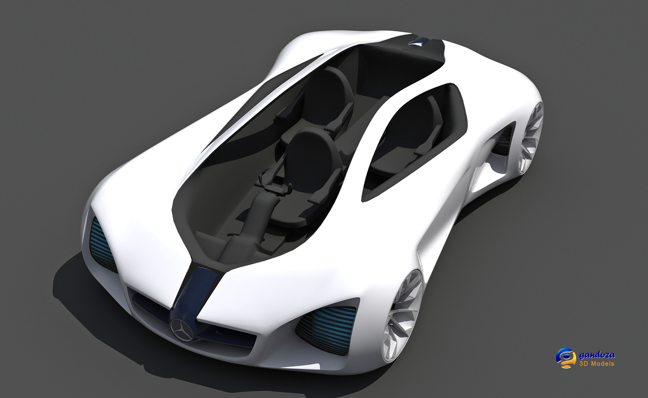 3d mercedes benz biome concept car model