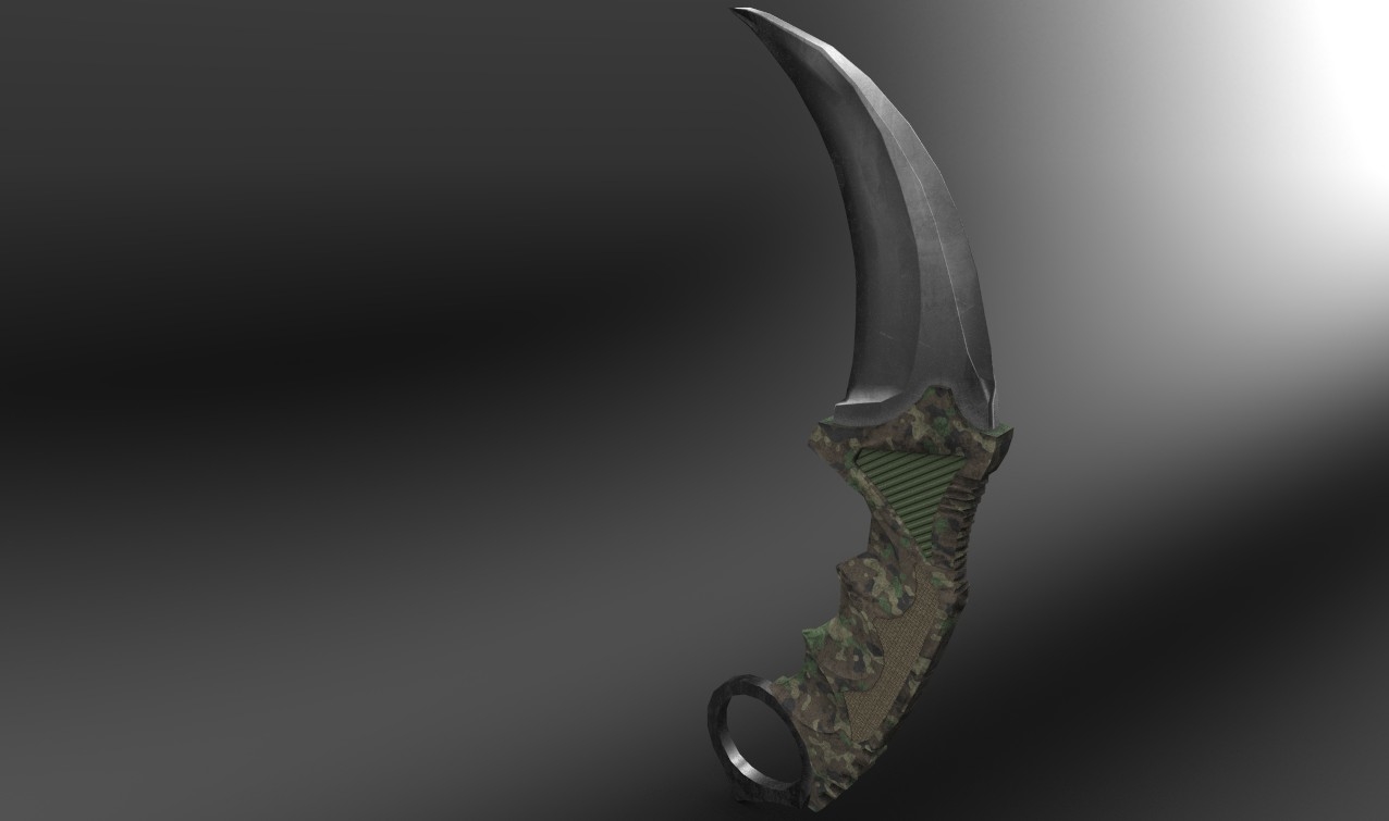 karambit knife styles military 3d obj