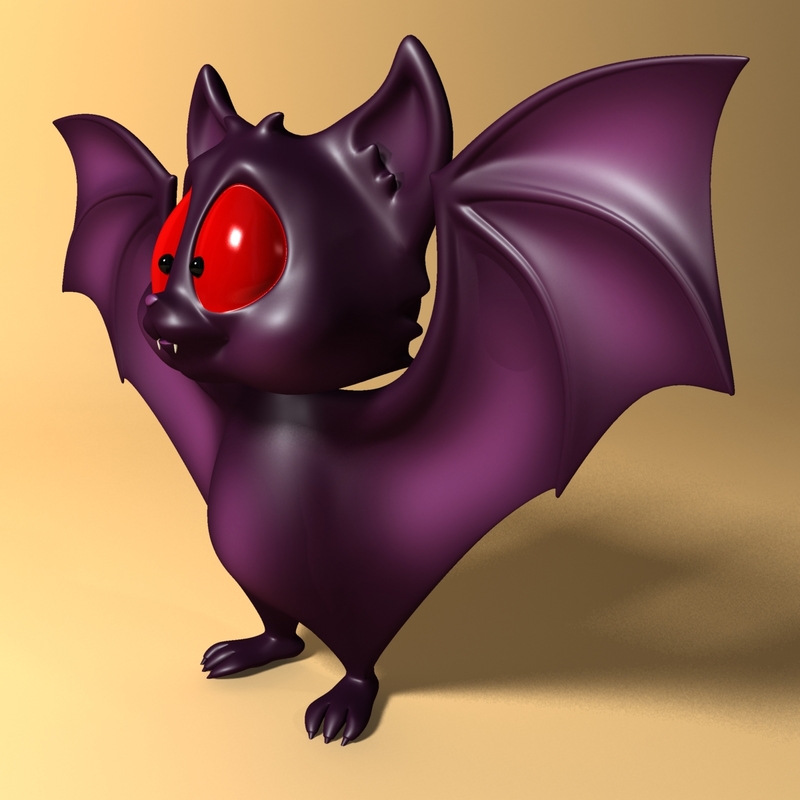 cartoon bat rigged anime max