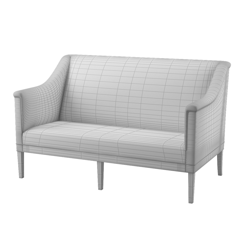 kk60920 greek sofa 2 seater 3d fbx