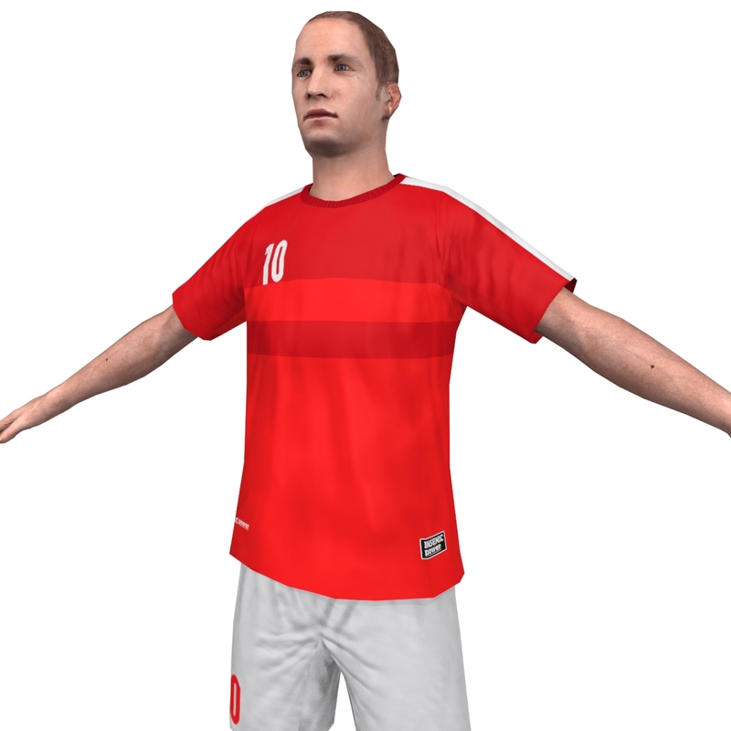 3d soccer player games model