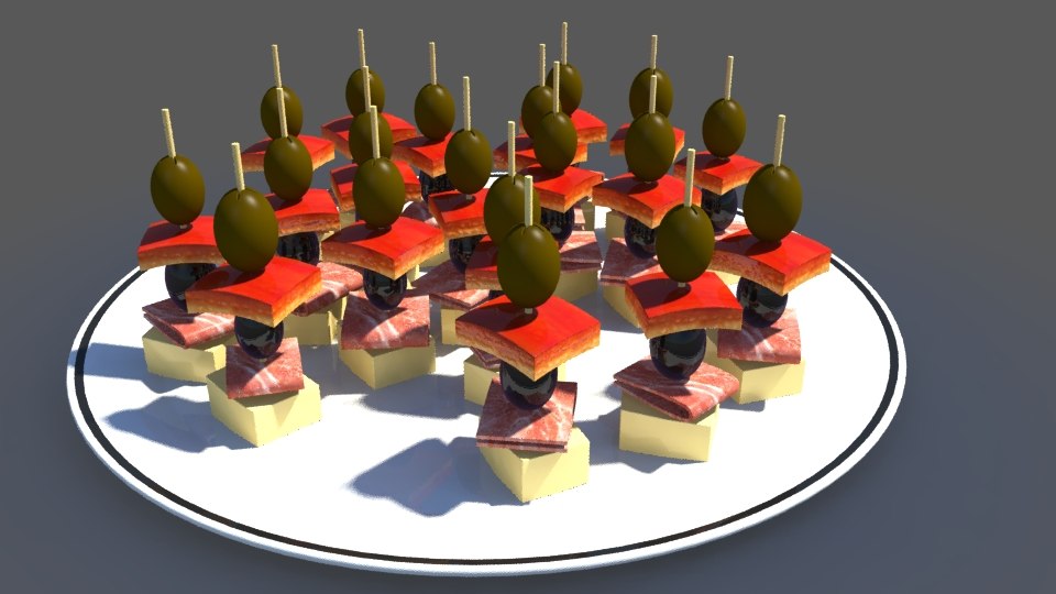 topping food 3d model