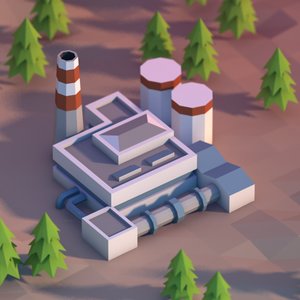 3d model of chemical plant