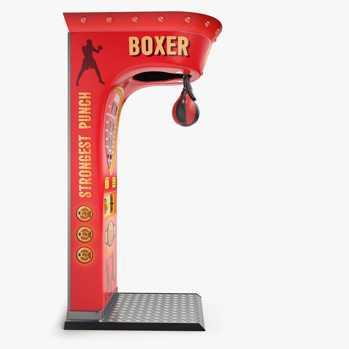 boxing arcade machine 3d model