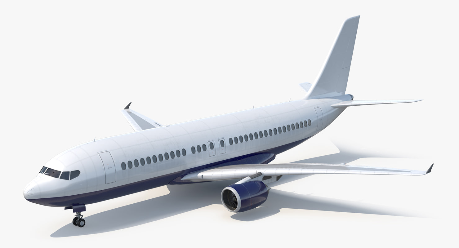 airliner plane airplane 3d model