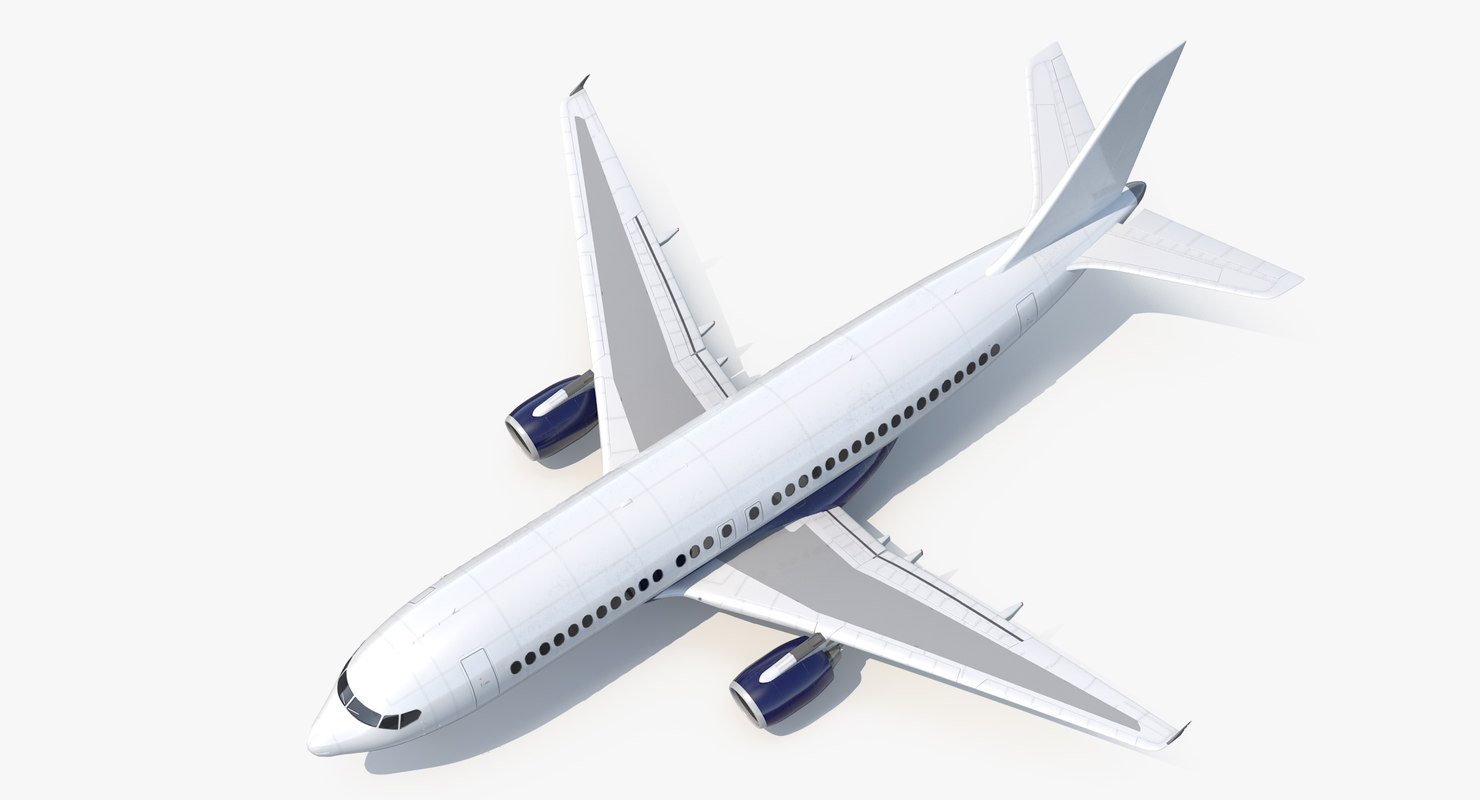 airliner plane airplane 3d model